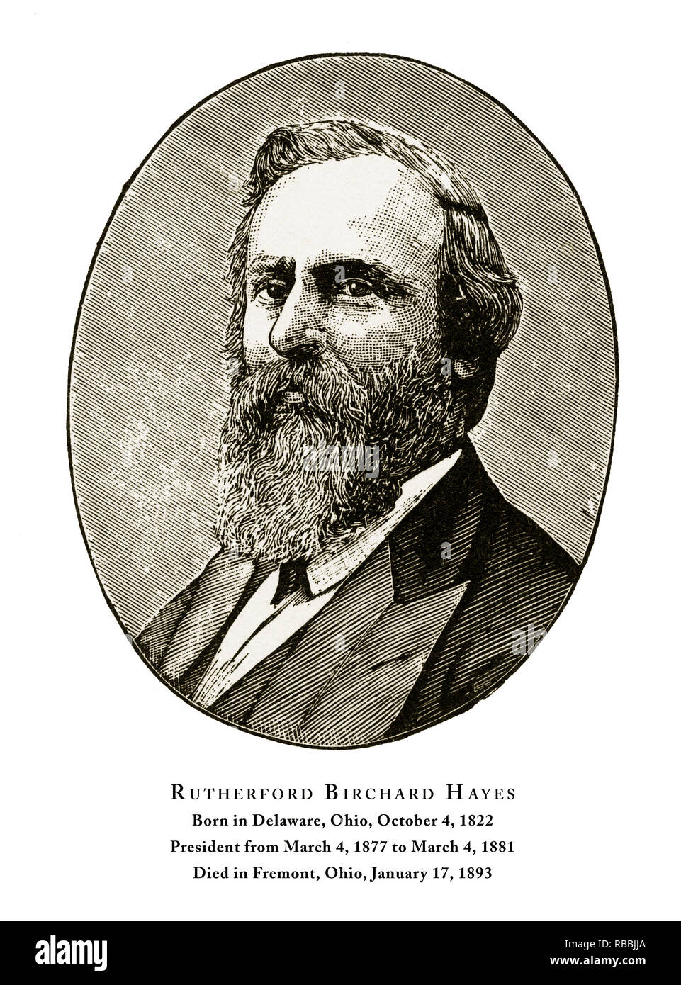President rutherford b hayes portrait Cut Out Stock Images & Pictures ...