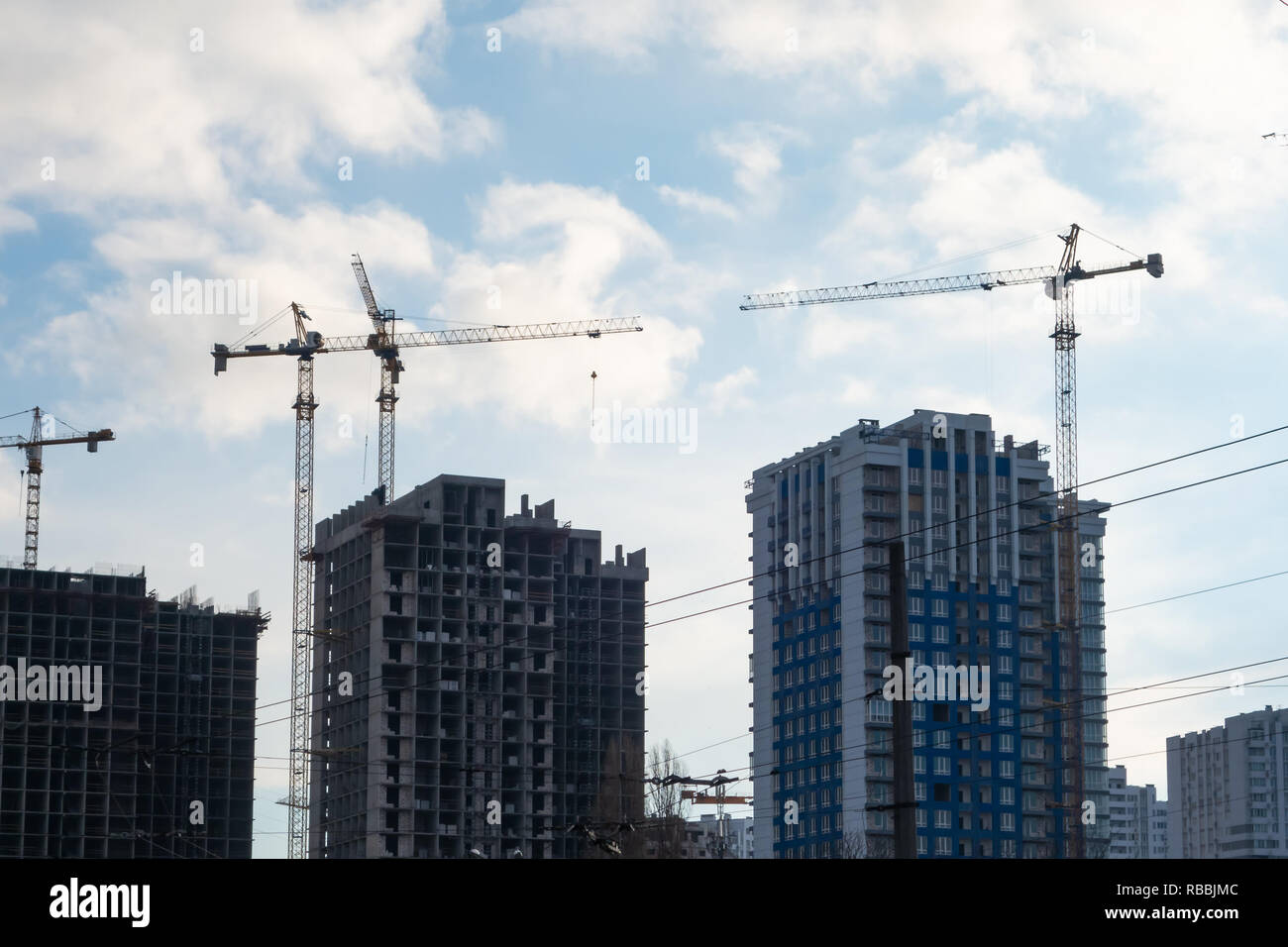 Construction of residential multi-storey buildings with the help of ...