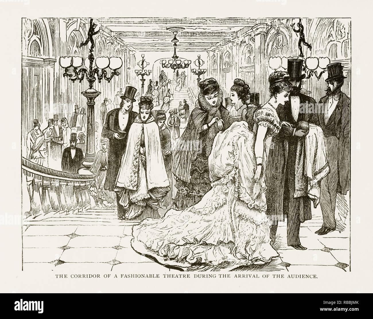 Corridor of a Fashionable Theater During the Arrival of the Audience ...