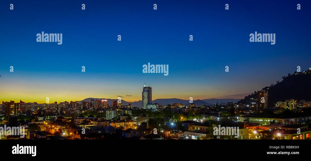 Santiago de chile downtown lights hi-res stock photography and images ...