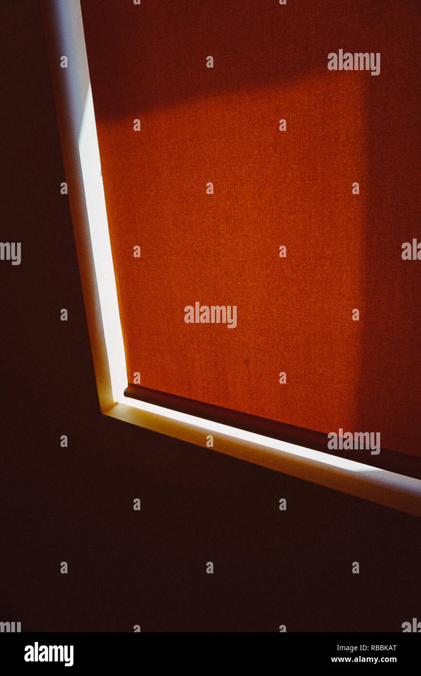 Red or orange wall with a frame Stock Photo - Alamy