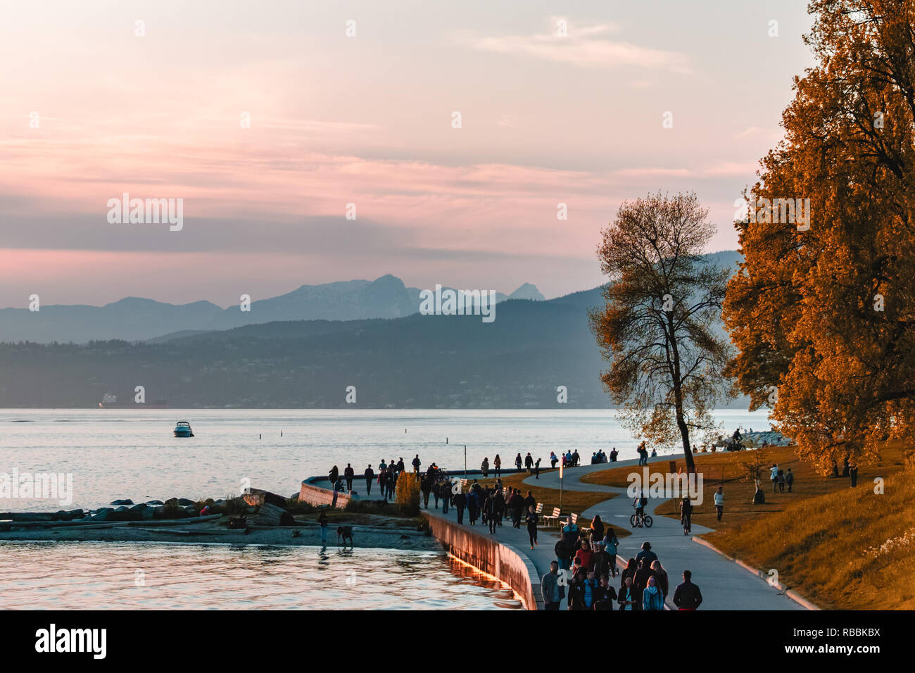 Photo of Sunset at Sunset Beach in Vancouver, BC, Canada Stock Photo ...