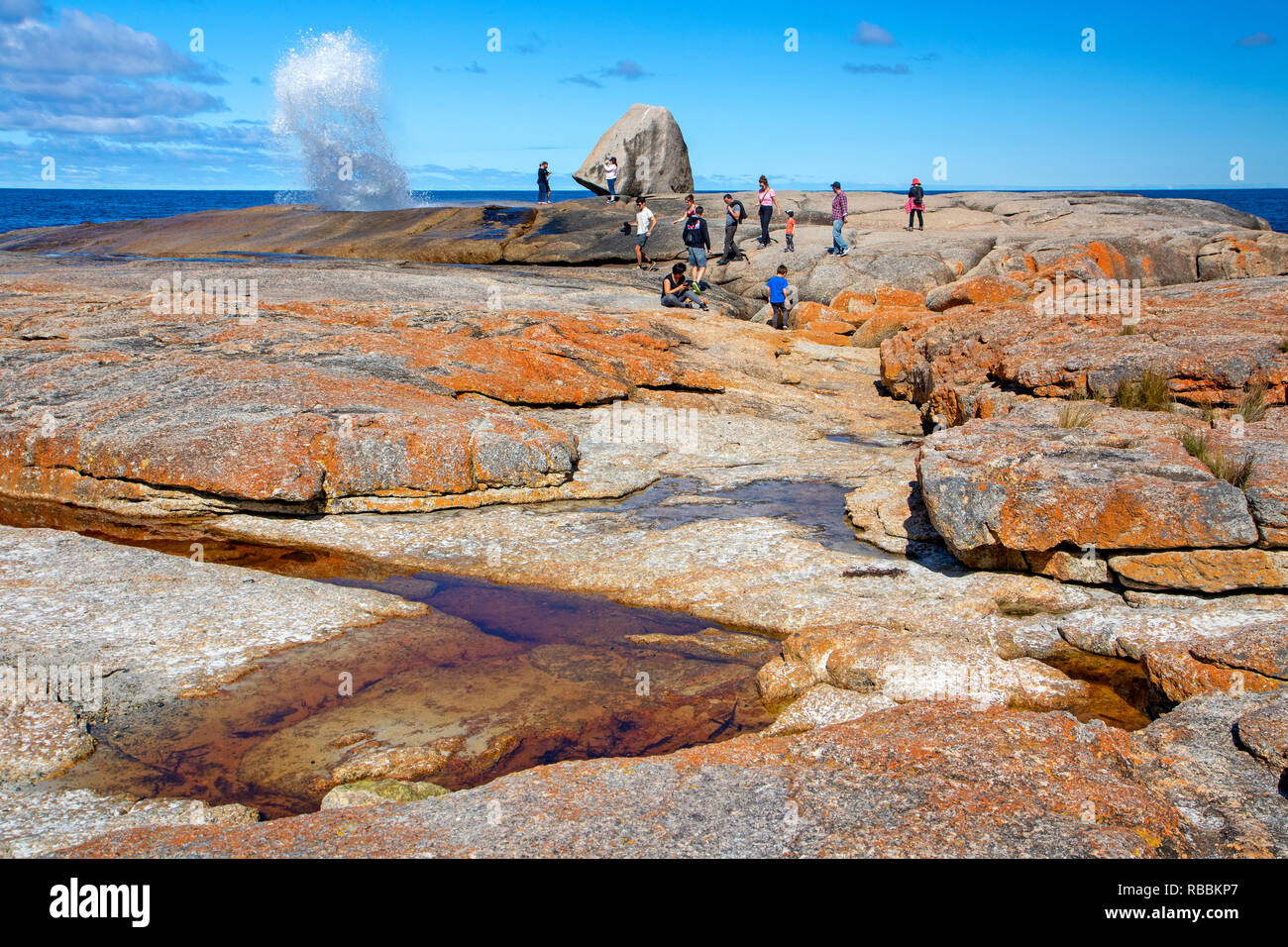 Bicheno blowhole hi-res stock photography and images - Alamy