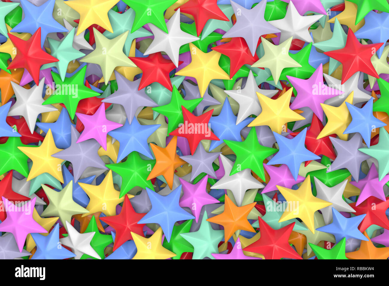 3D model multicolor stars abstract background Stock Photo - Alamy