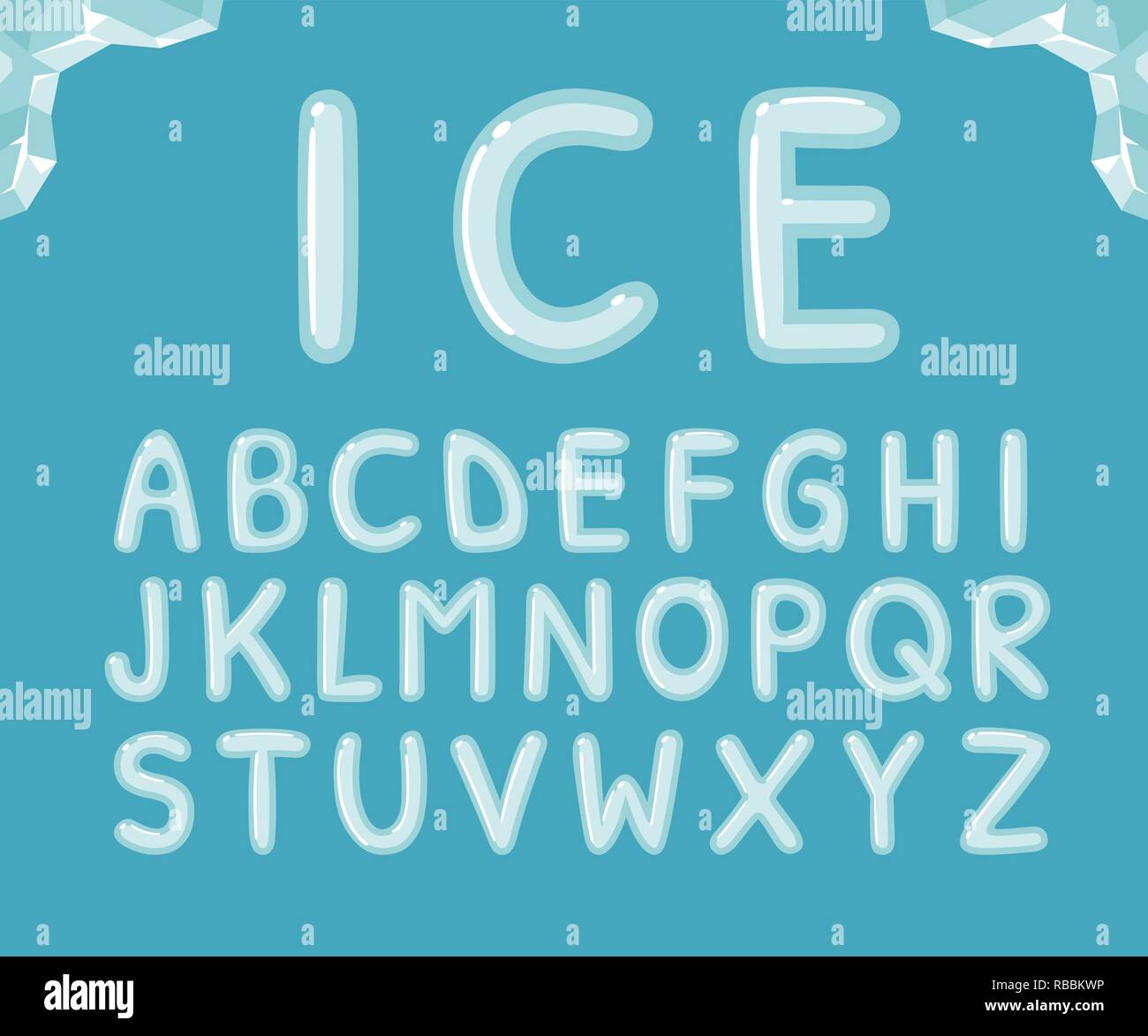 Ice alphabet background Stock Vector Image & Art - Alamy