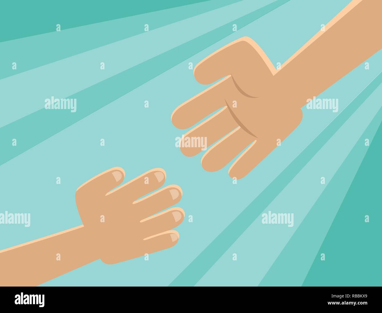 Hand of the rescuer. The Helper Stock Vector Image & Art - Alamy