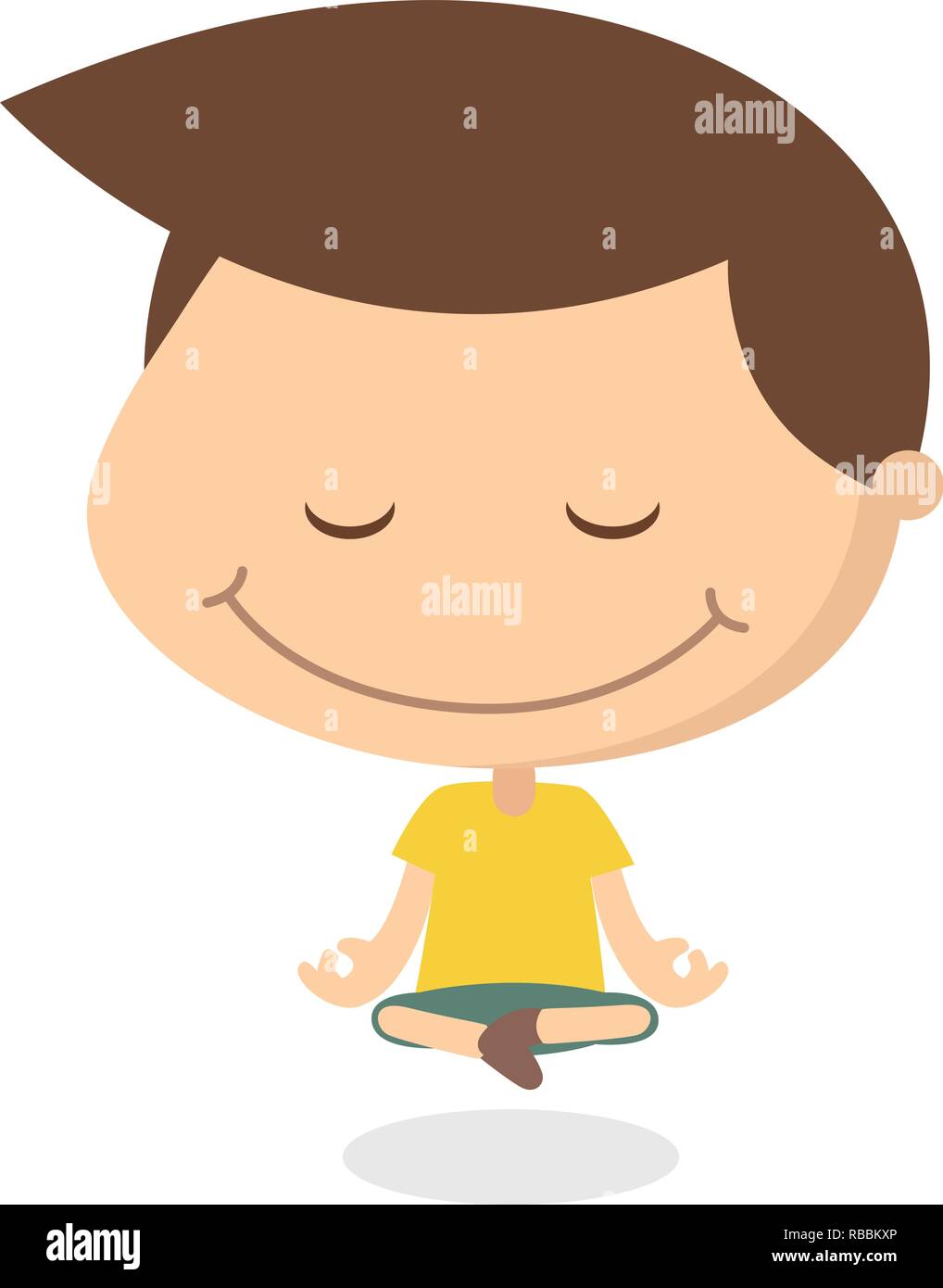 Meditation. A boy does meditation Stock Vector Image & Art - Alamy