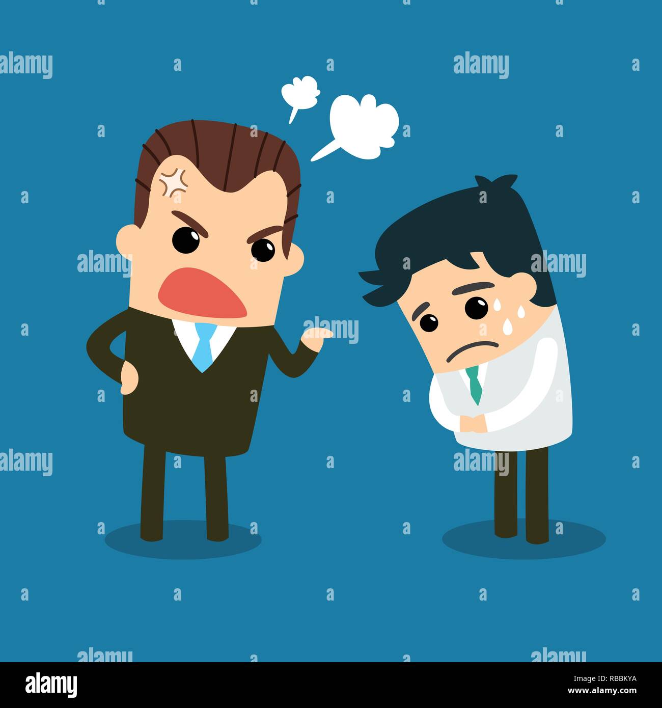 Fired employee angry Stock Vector Images - Alamy