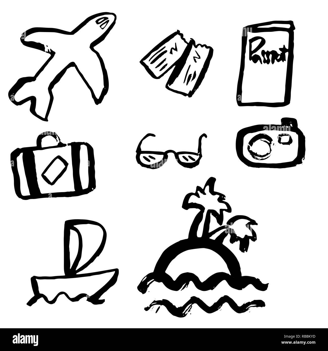 Travel icons Stock Vector Images - Alamy