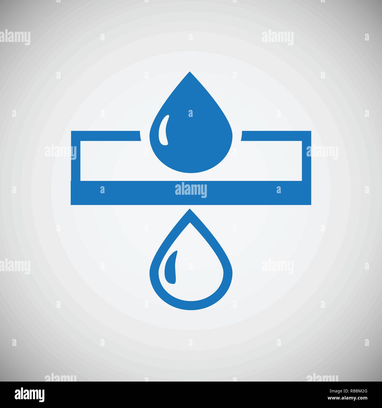 Water icon blue set on black background for graphic and web design ...
