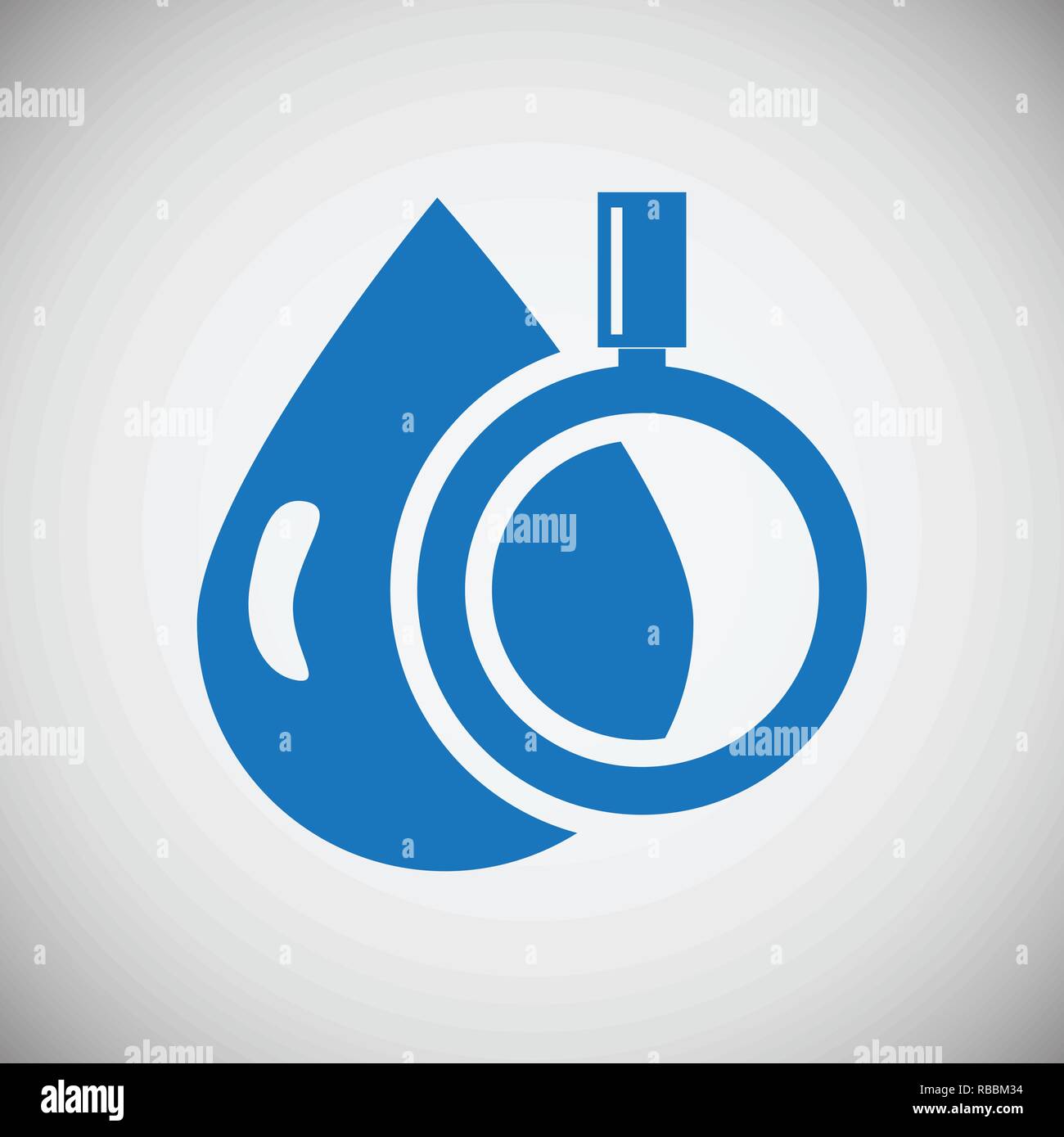 Water icon blue set on black background for graphic and web design ...
