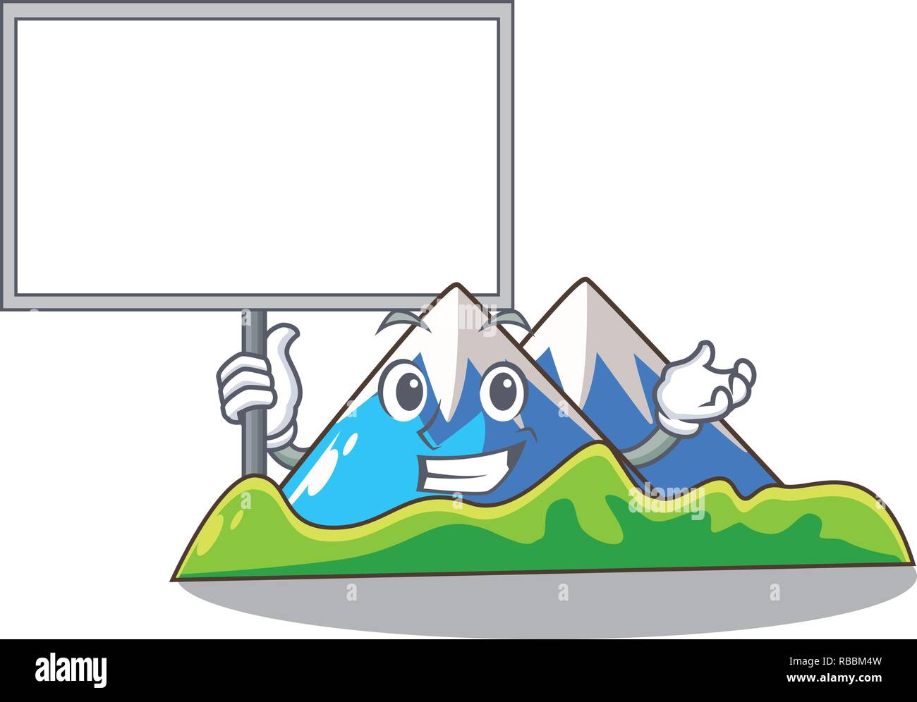 Bring board beautiful mountain in the cartoon form Stock Vector Image ...