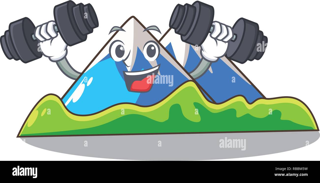 Fitness beautiful mountain in the cartoon form Stock Vector Image & Art ...