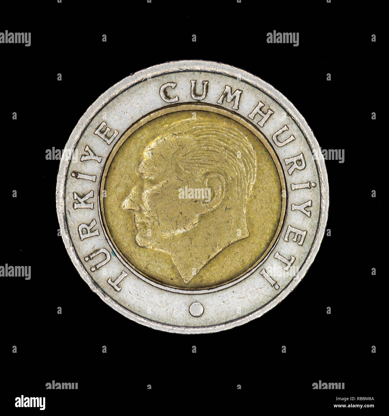 Turkish metal coin Stock Photo - Alamy