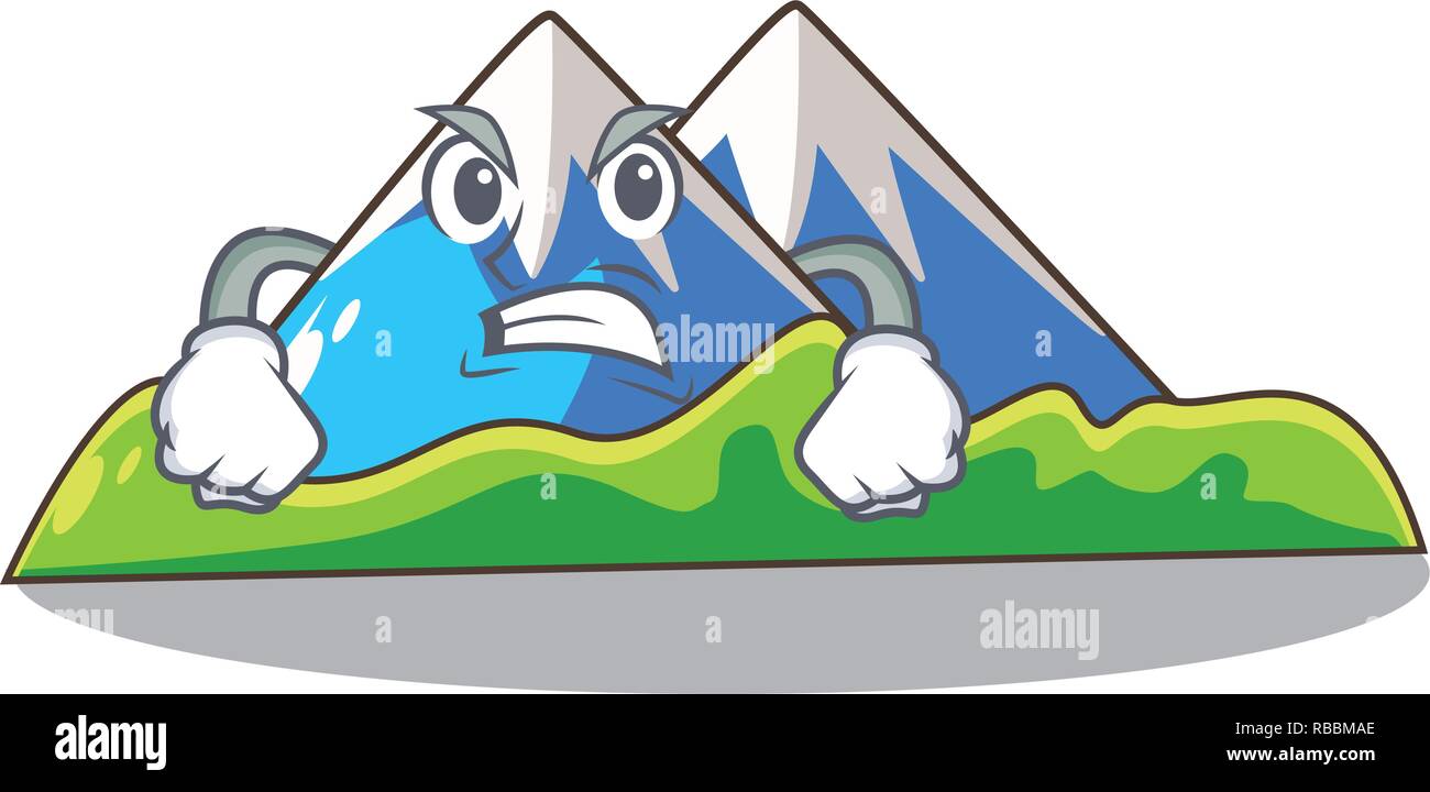 Angry mountain scenery isolated from the mascot Stock Vector Image ...