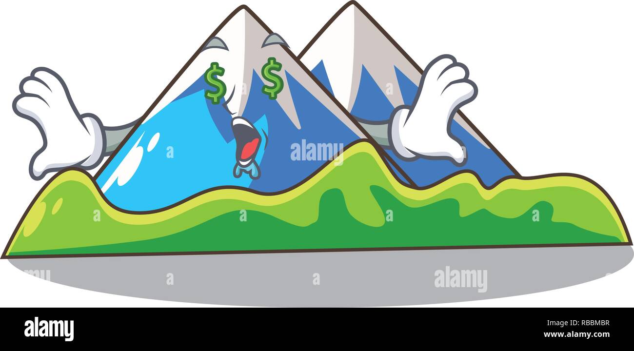 Money eye mountain cartoon images are very beautiful Stock Vector Image ...