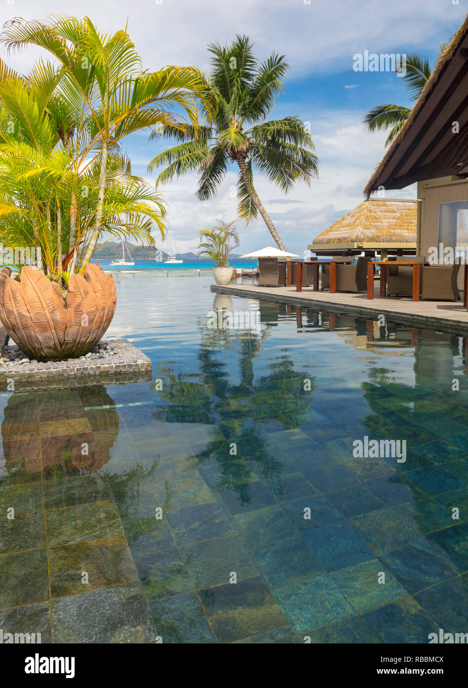 Turquoise lagoons of the tropical island. The beautiful place for ...