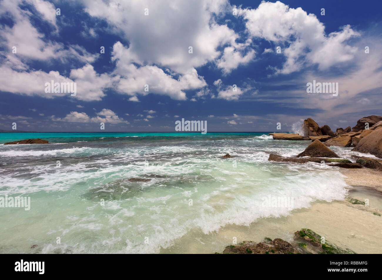 Turquoise lagoons of the tropical island. The beautiful place for ...