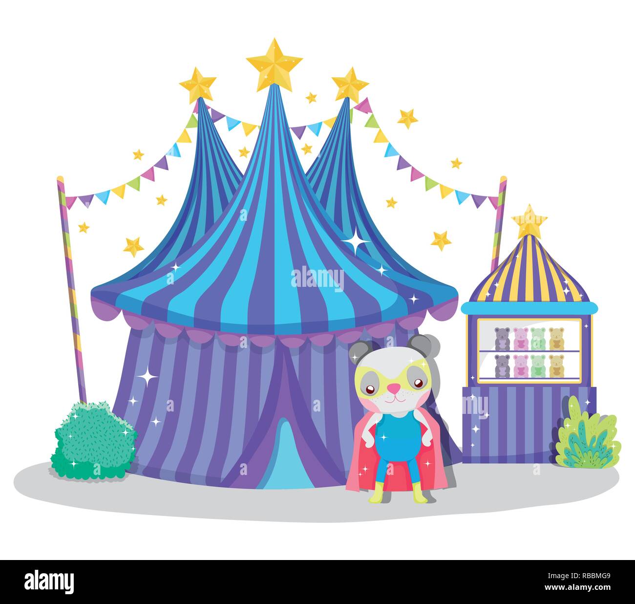 Circus performance big top clown Stock Vector Images - Alamy