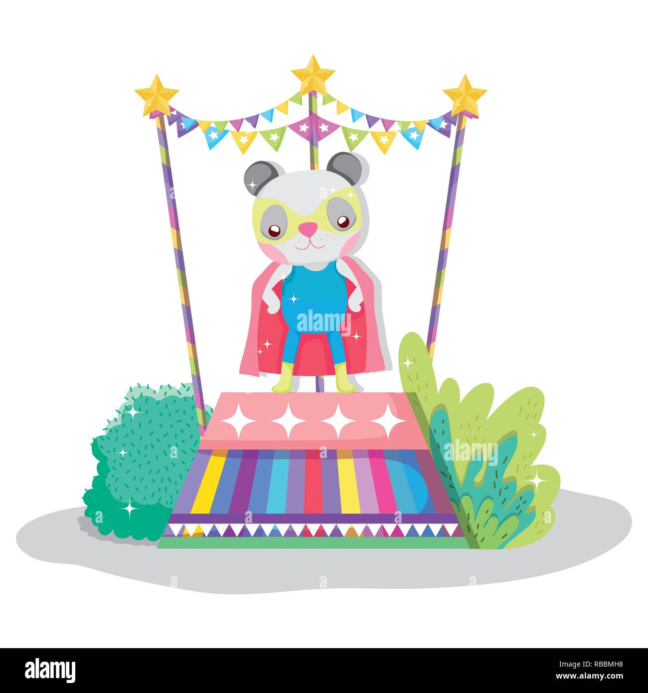 panda hero costume to circus show Stock Vector Image & Art - Alamy