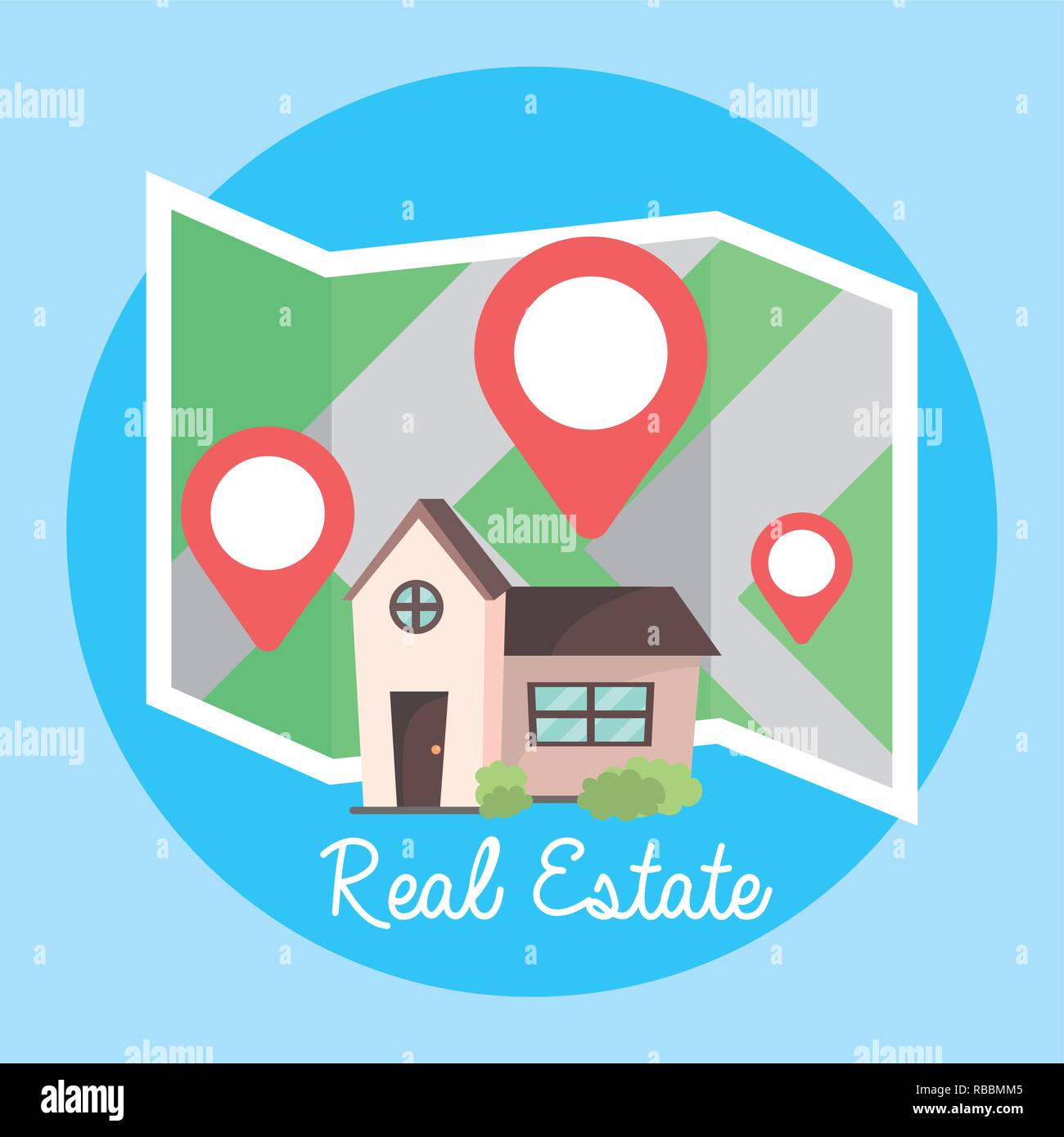 location and map to houses property location Stock Vector Image & Art ...