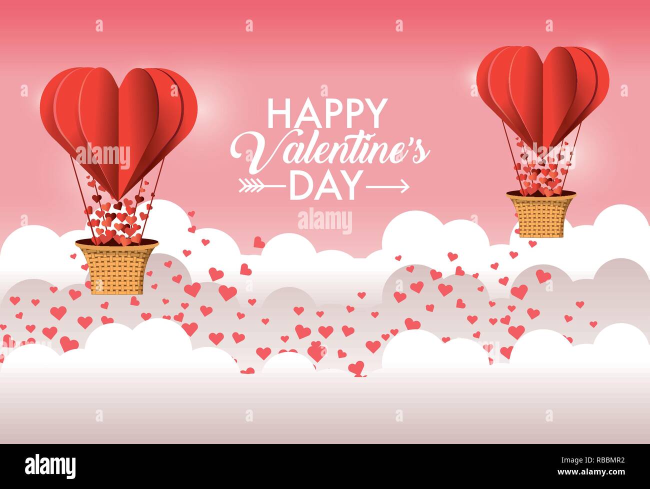 hearts air balloons to valentine event Stock Vector Image & Art - Alamy