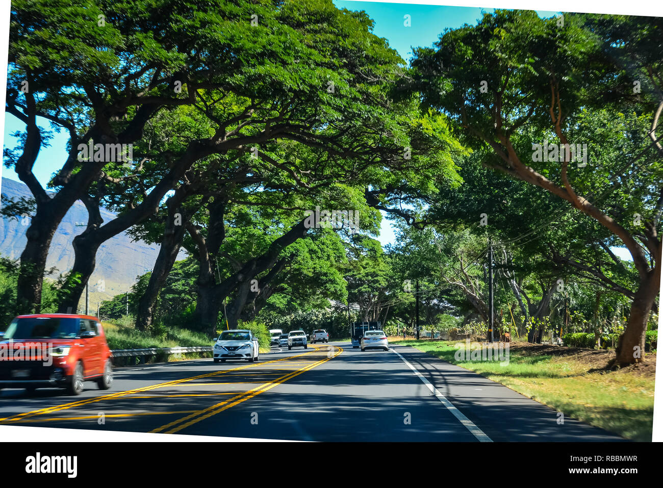 Maui Highway, Hawaii Stock Photo - Alamy