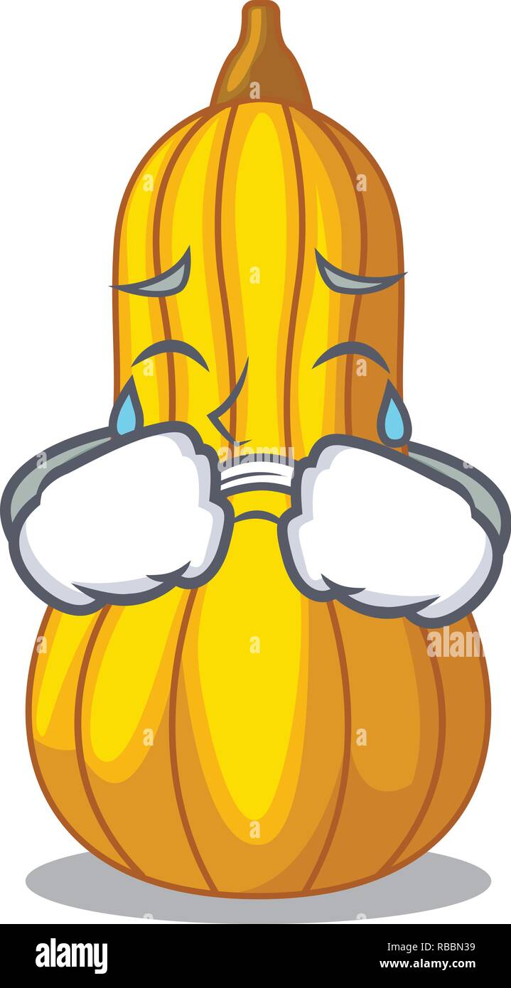 Crying squash fruit in cartoon wooden box Stock Vector Image & Art - Alamy