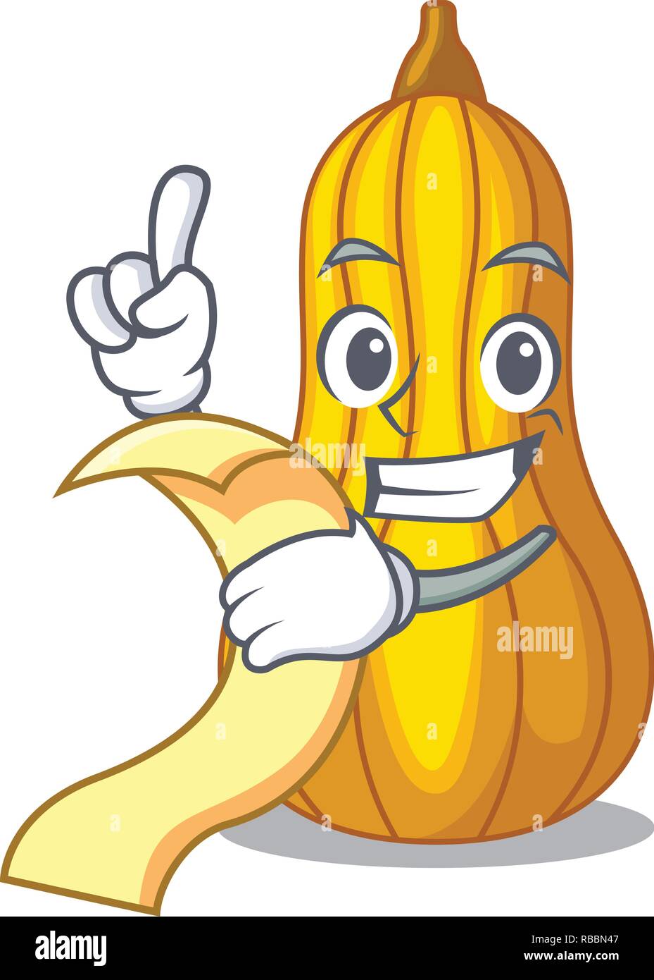With menu squash fruit in cartoon wooden box Stock Vector Image & Art ...