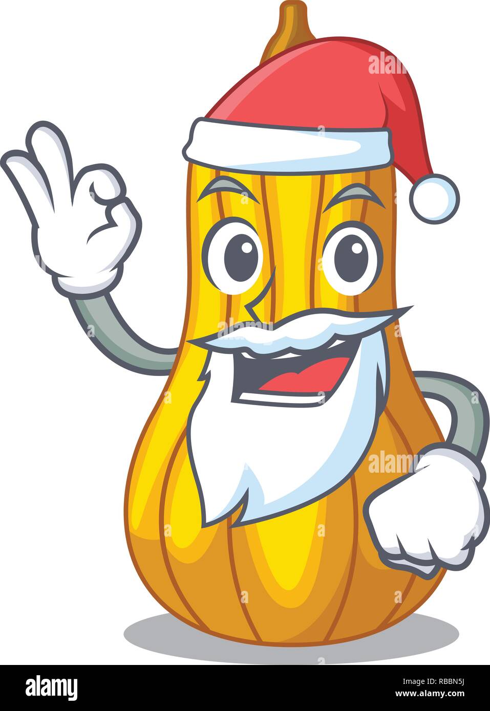 Santa squash in a mascot fruit basket Stock Vector Image & Art - Alamy