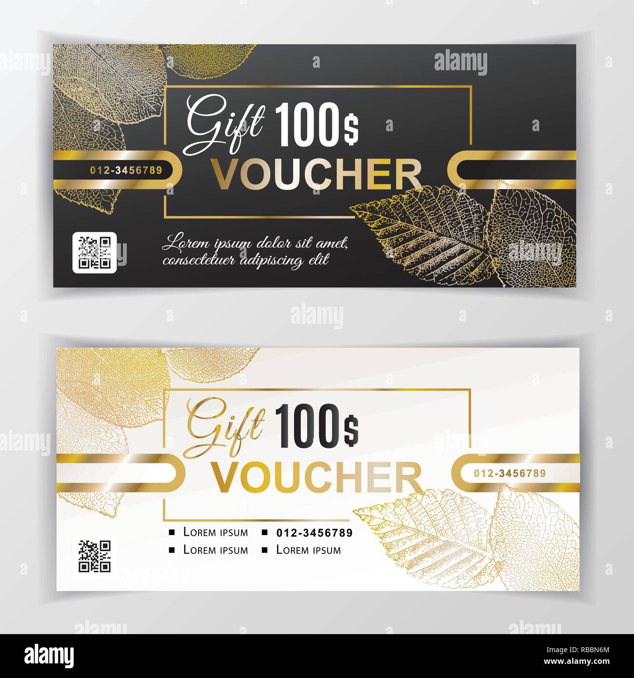 Vector gift voucher template. Universal flyer for business. luxury ...