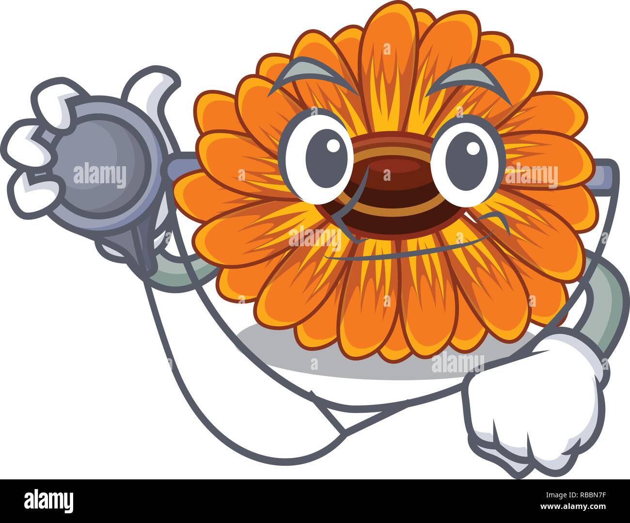 Doctor calendula flowers in the cartoon pots Stock Vector Image & Art ...