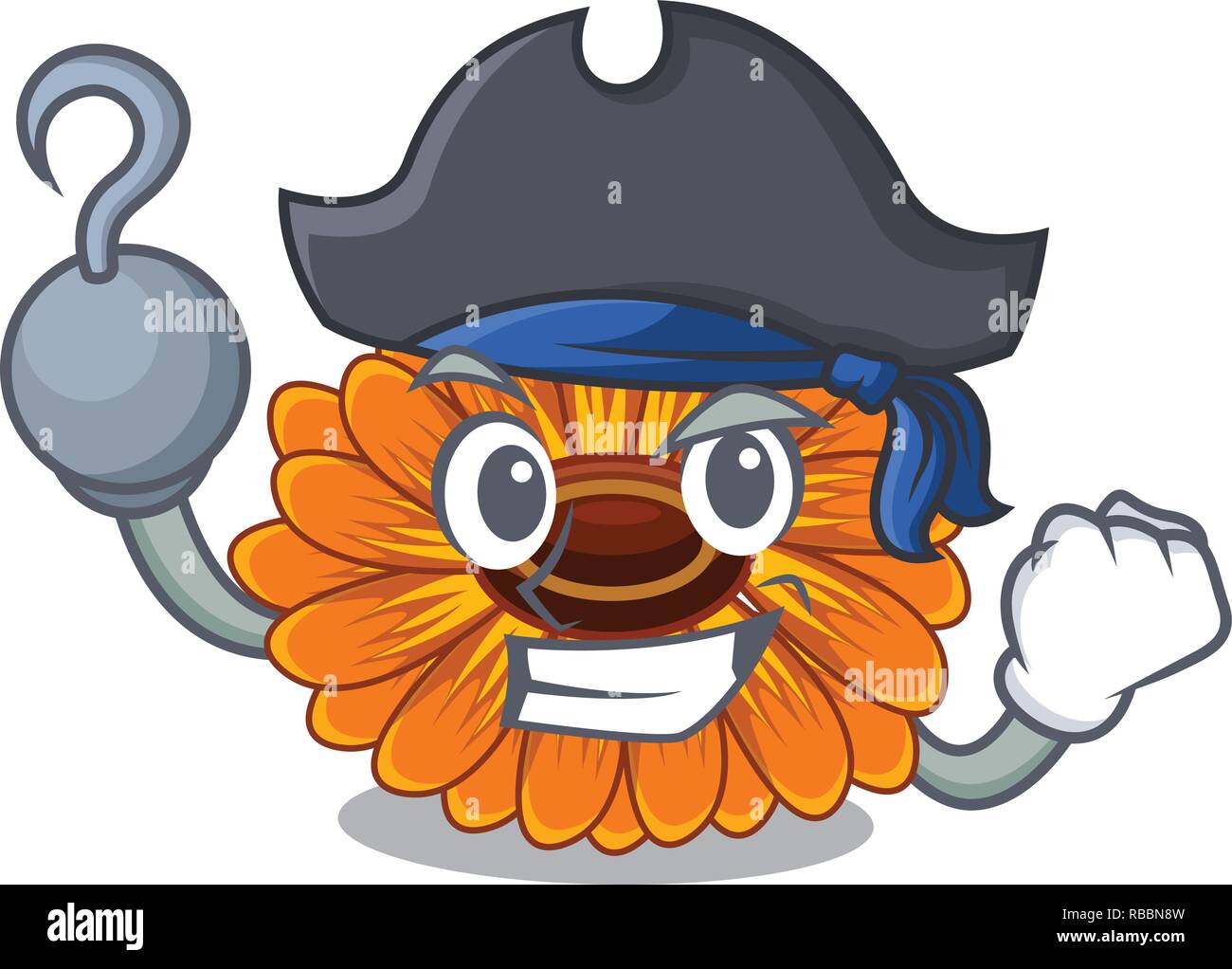 Pirate calendula flowers in the cartoon pots Stock Vector Image & Art ...