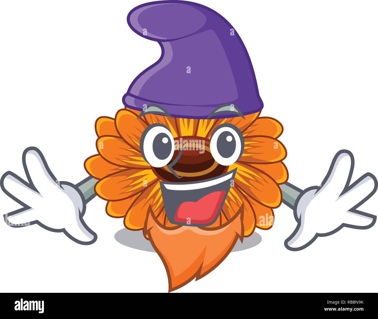 Elf calendula flowers in the cartoon pots Stock Vector Image & Art - Alamy