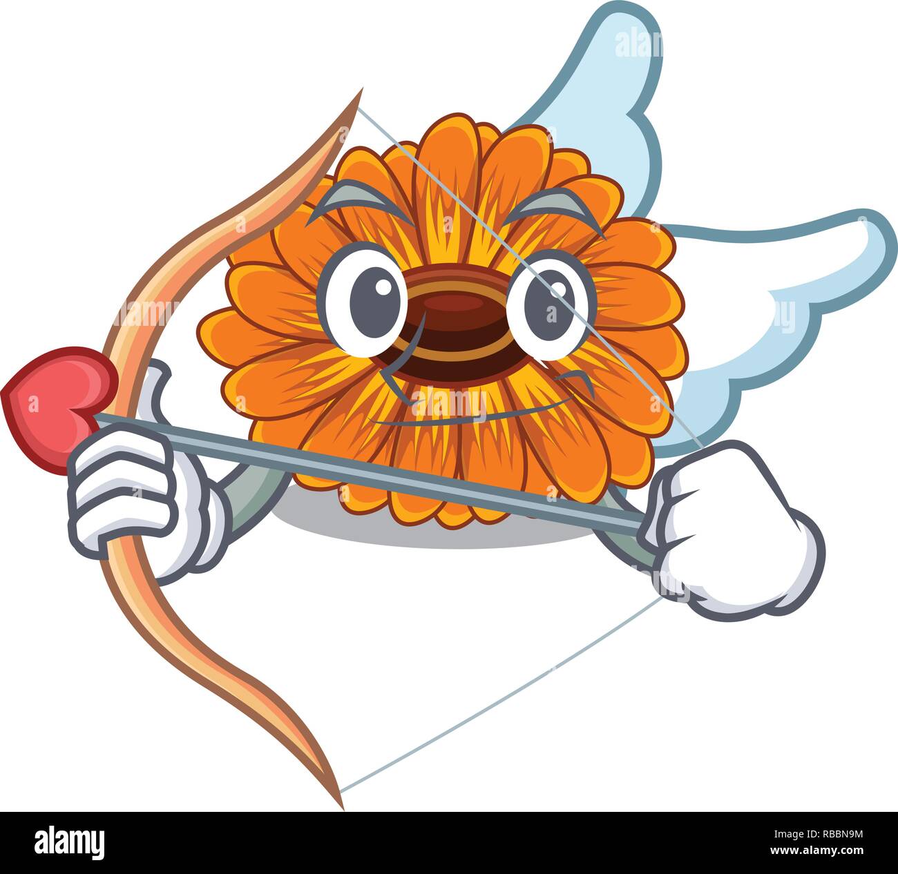 Cupid calendula flowers in the cartoon pots Stock Vector Image & Art ...