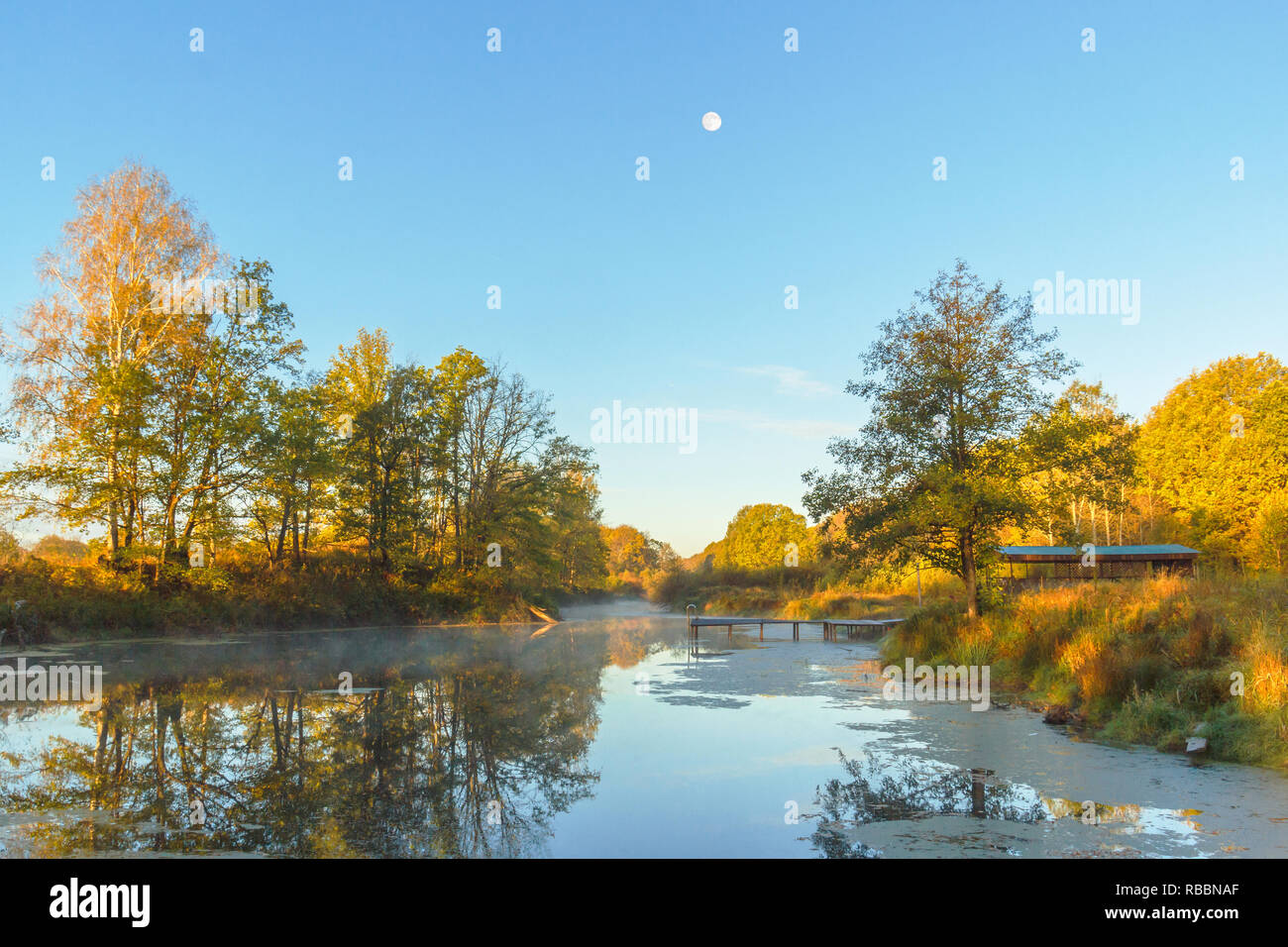 Dawn on the river Stock Photo - Alamy