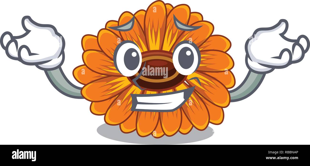 Grinning calendula flowers in a cartoon basket Stock Vector Image & Art ...