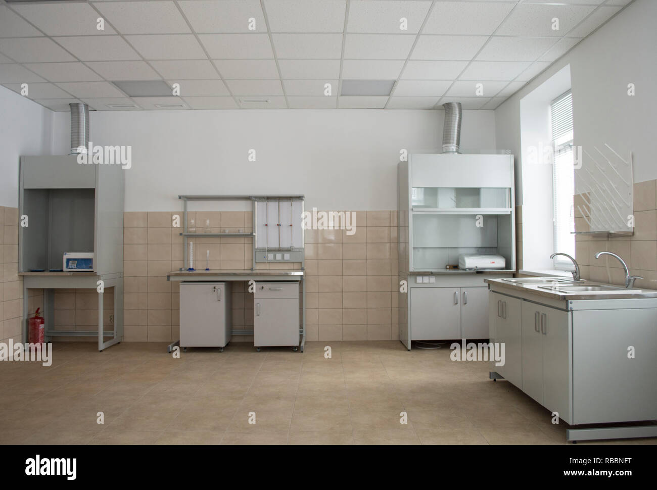 interior of biological laboratoratory in research center Stock Photo ...
