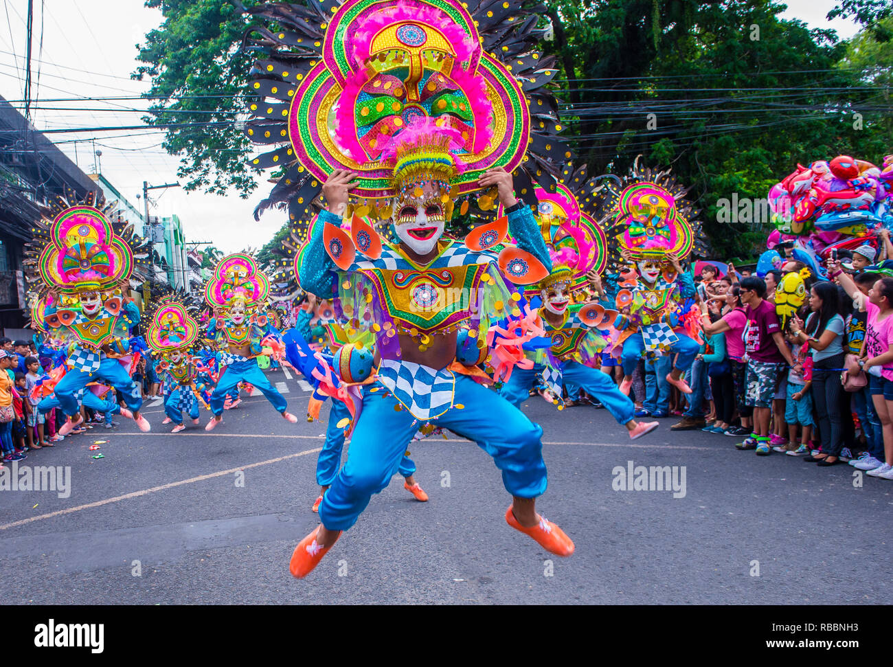 Participants in the Masskara Festival in Bacolod Philippines Stock ...