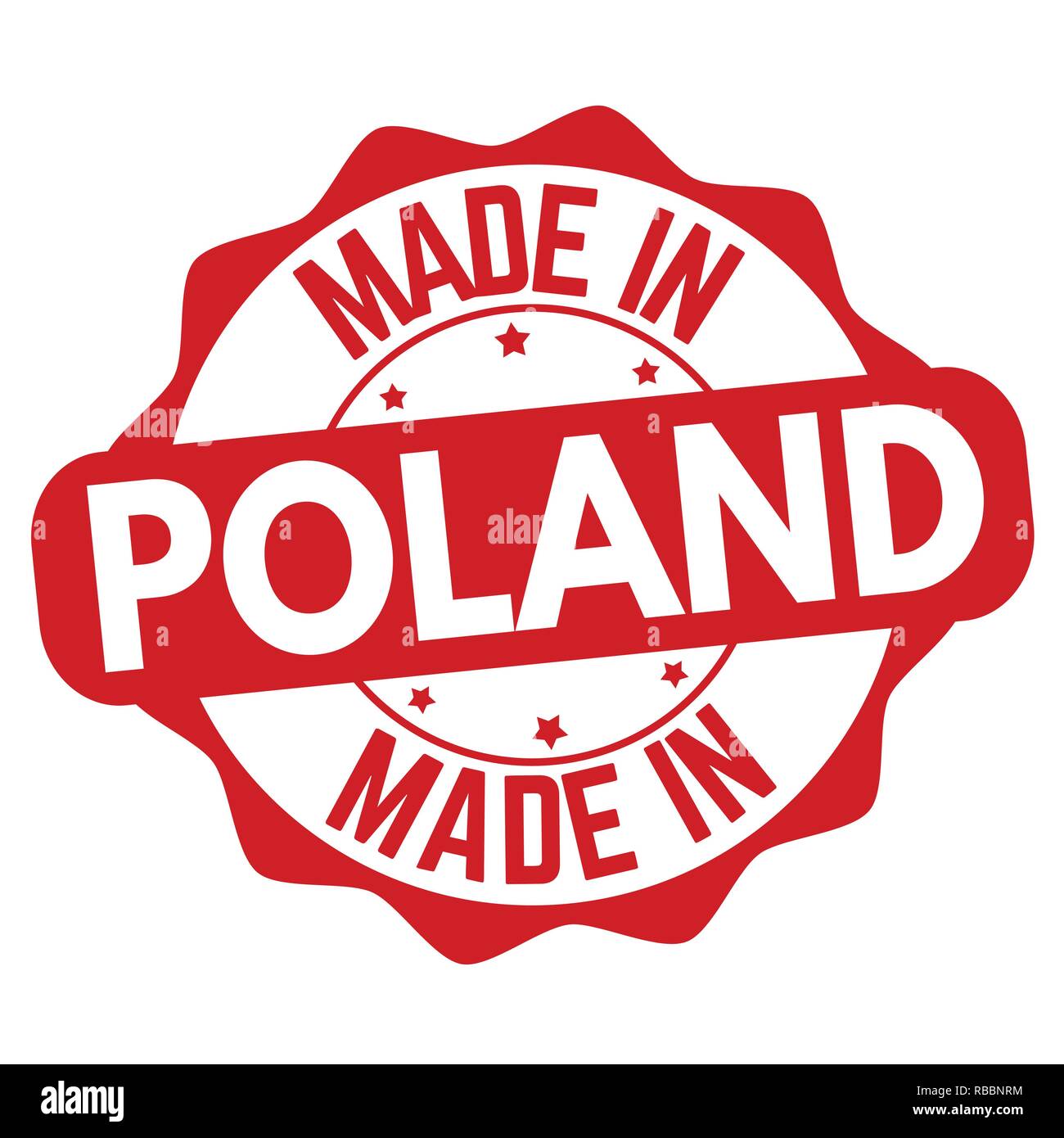 Made in Poland sign or stamp on white background, vector illustration ...