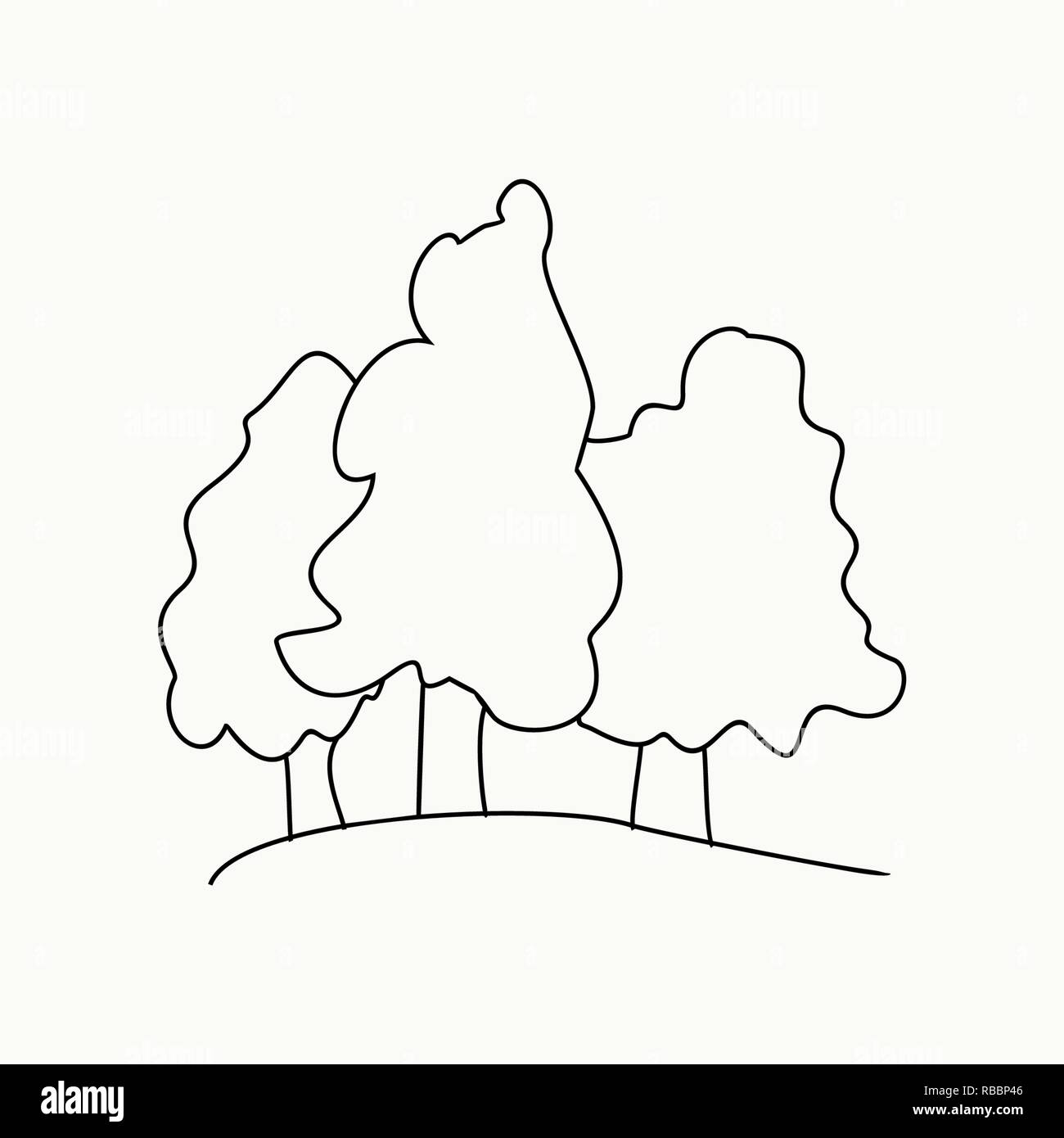 Assorted Outlined Tree Stock Vector Image & Art - Alamy