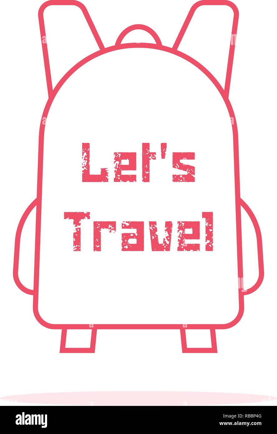 Bag case backpack outline Stock Vector Images - Alamy