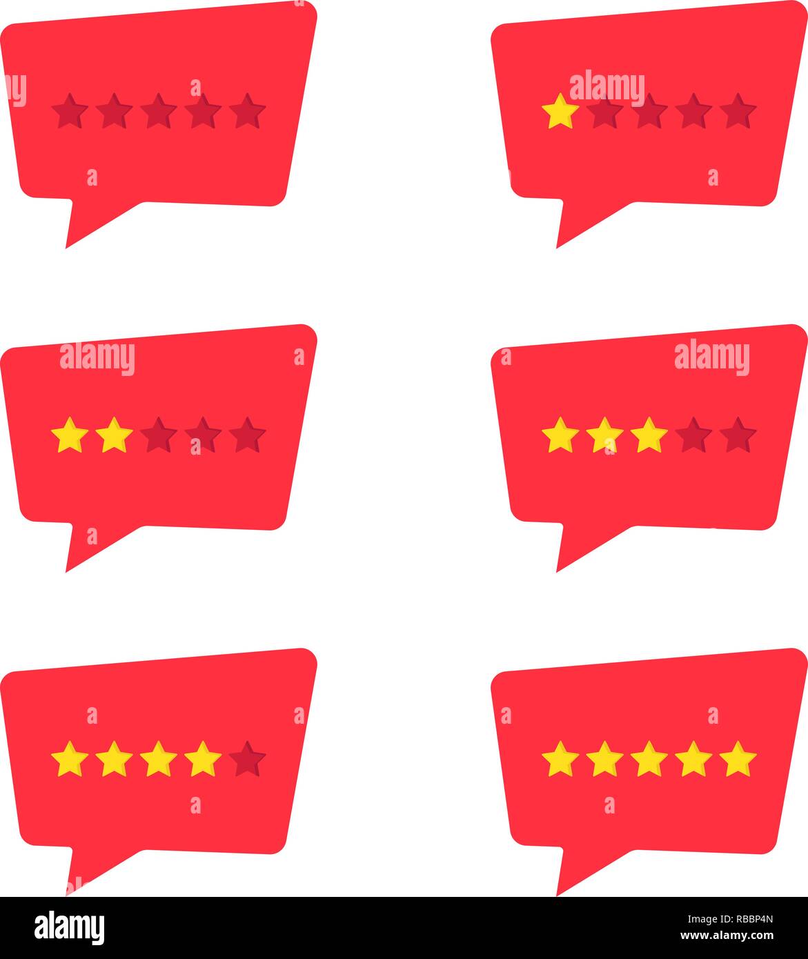 set of simple red rating stars icon Stock Vector Image & Art - Alamy