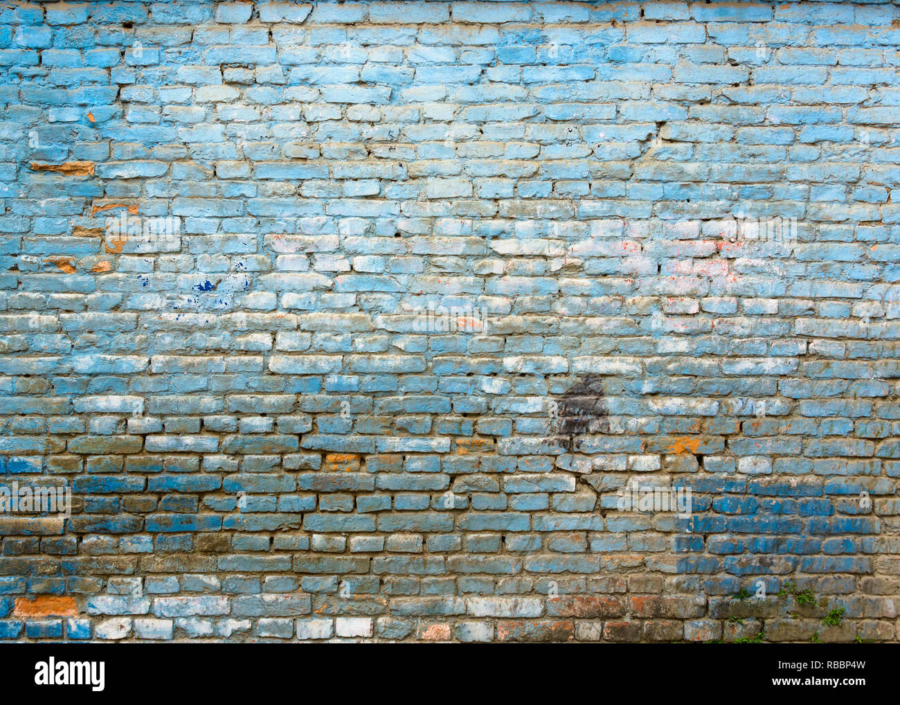 Blue Brick Grunge Background