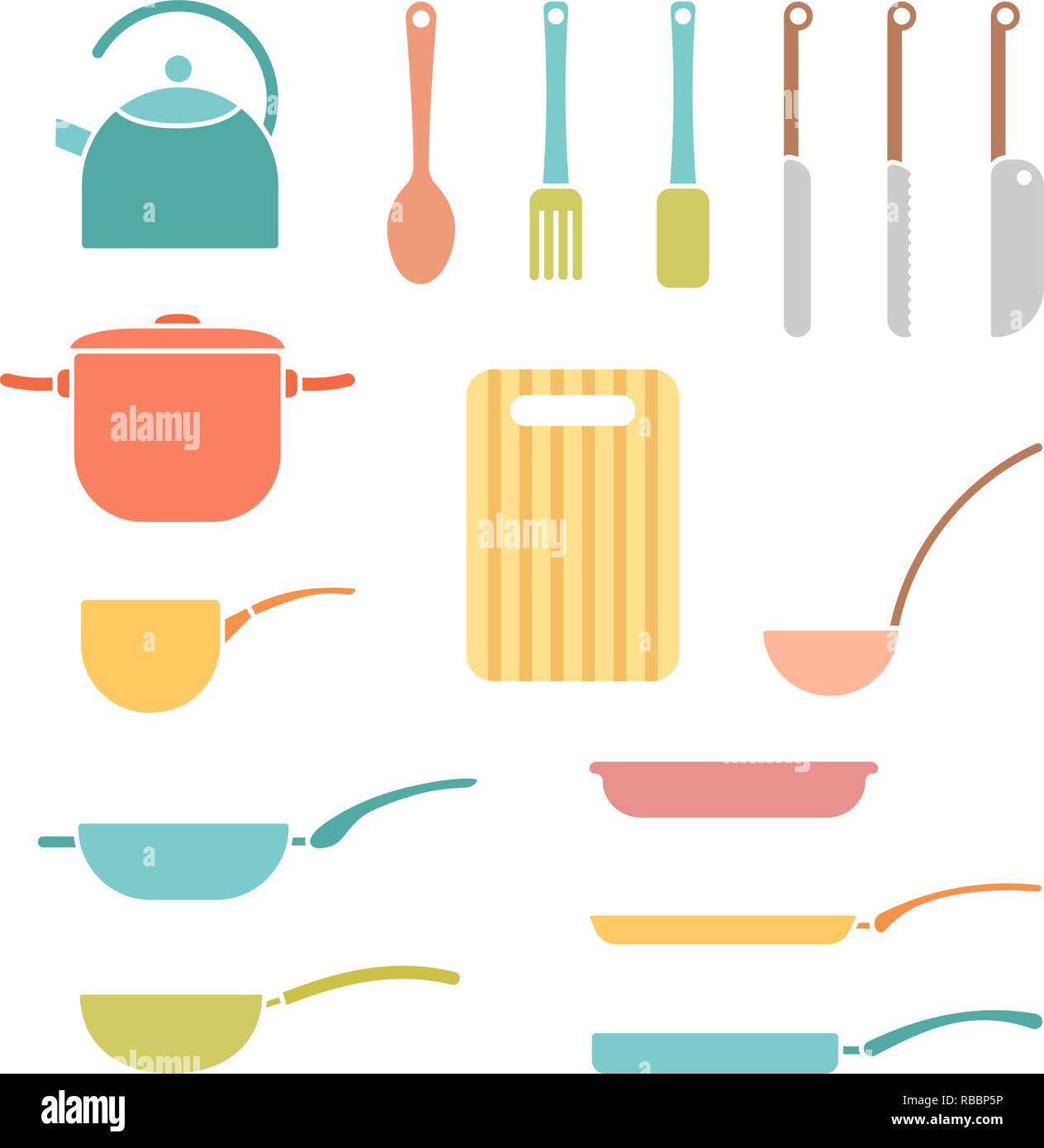 color set of cookware Stock Vector Image & Art - Alamy