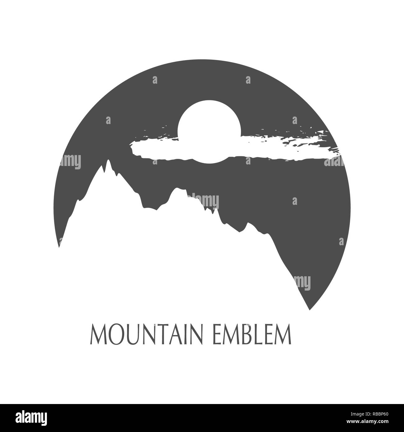 Mountain emblem design Stock Vector Image & Art - Alamy
