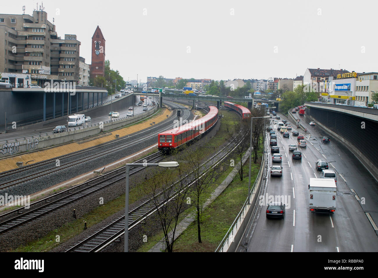 S-Bahn train travelling on the Ring, Berlin, Germany Stock Photo - Alamy
