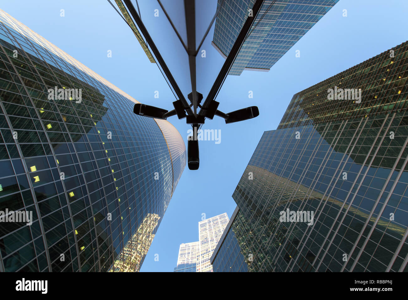 Multi angle security surveillance cameras in big city Stock Photo - Alamy