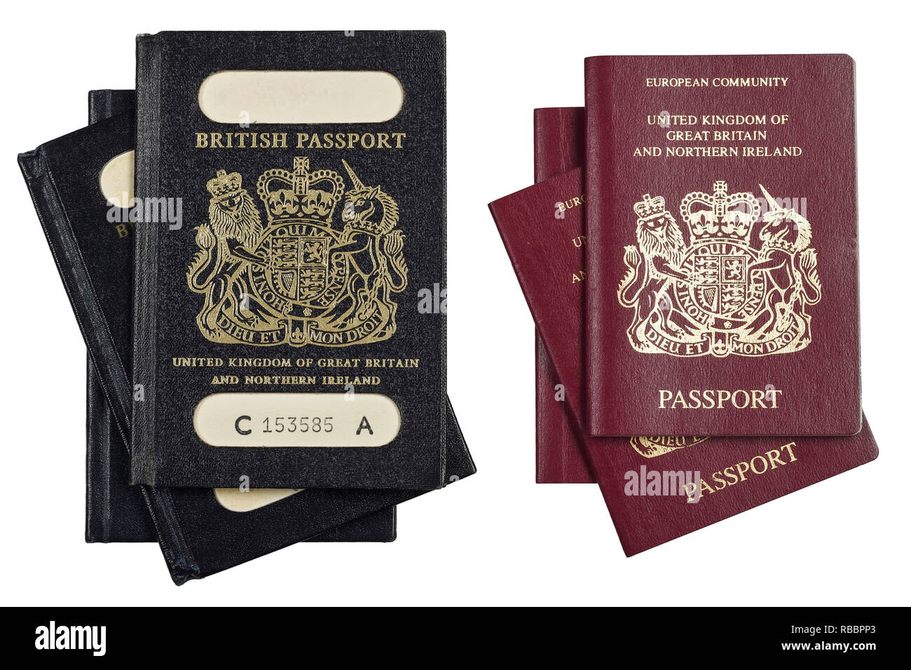 Old style british passport hi-res stock photography and images - Alamy