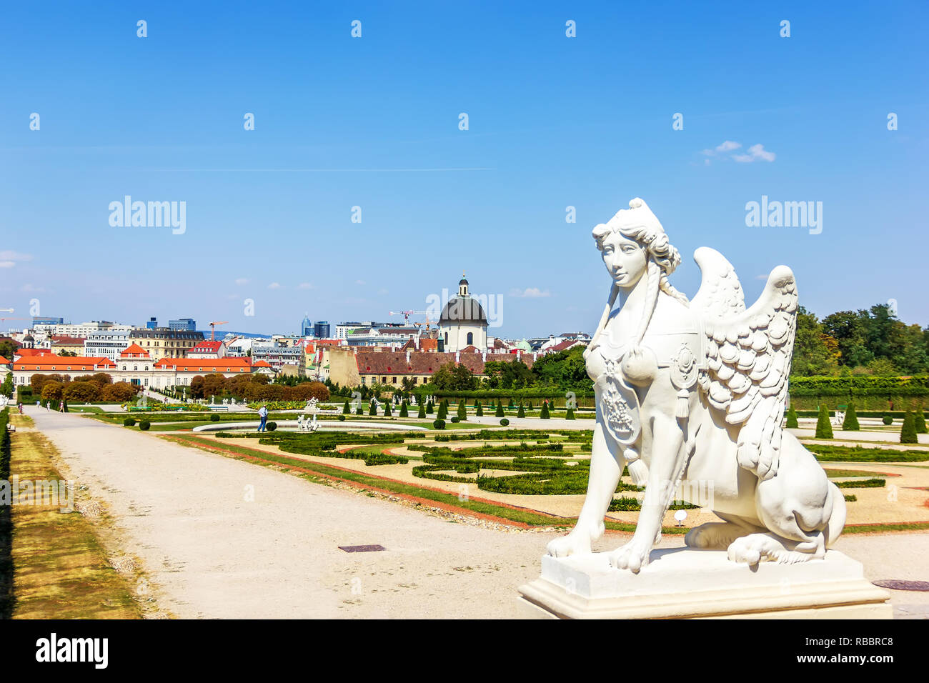 Sphinx Statue in Belvedere garden, Vienna, Austria Stock Photo - Alamy